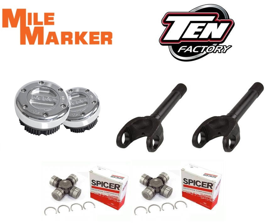 Dana 60 Front 35 Spline Locking Hubs & 1480 Series Outer Shafts Conver ...